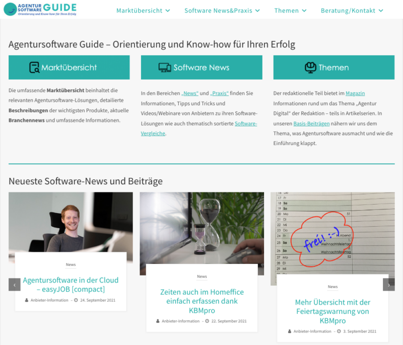 Relaunch Agentursoftware Guide gelungen! - Agentursoftware Guide