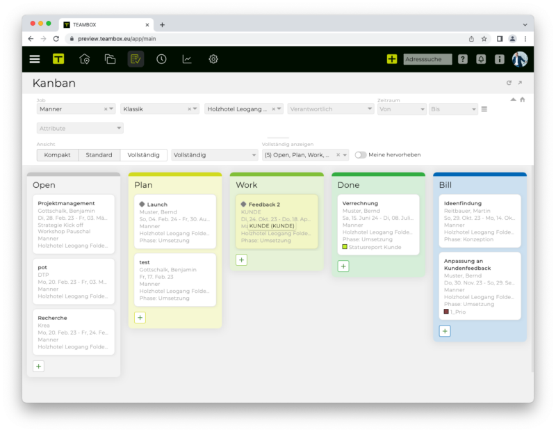 Agentursoftware mit KanBan Board - Agentursoftware Guide