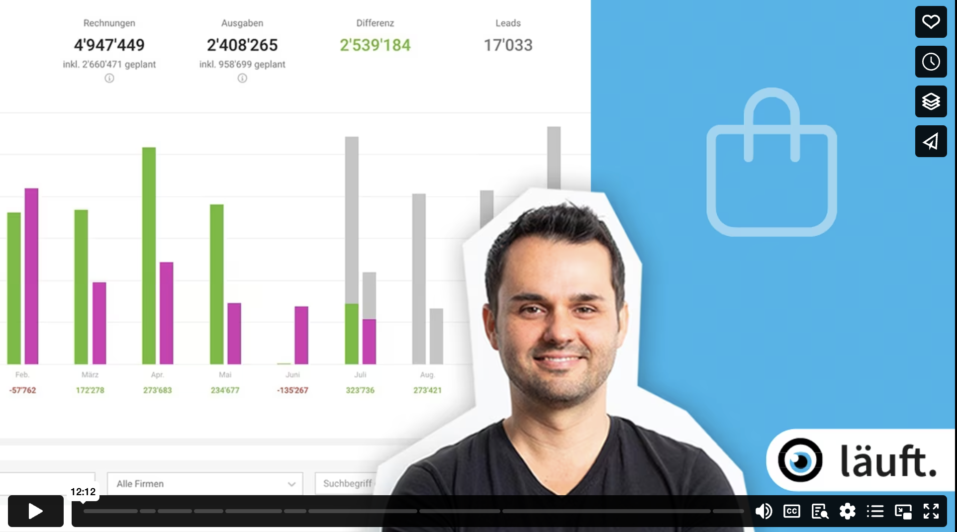 MOCO Video Tutorial Ausgaben planen - Agentursoftware Guide
