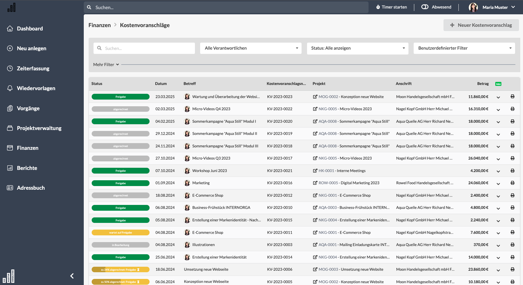 Die Agenturverwaltung - Agentursoftware Guide