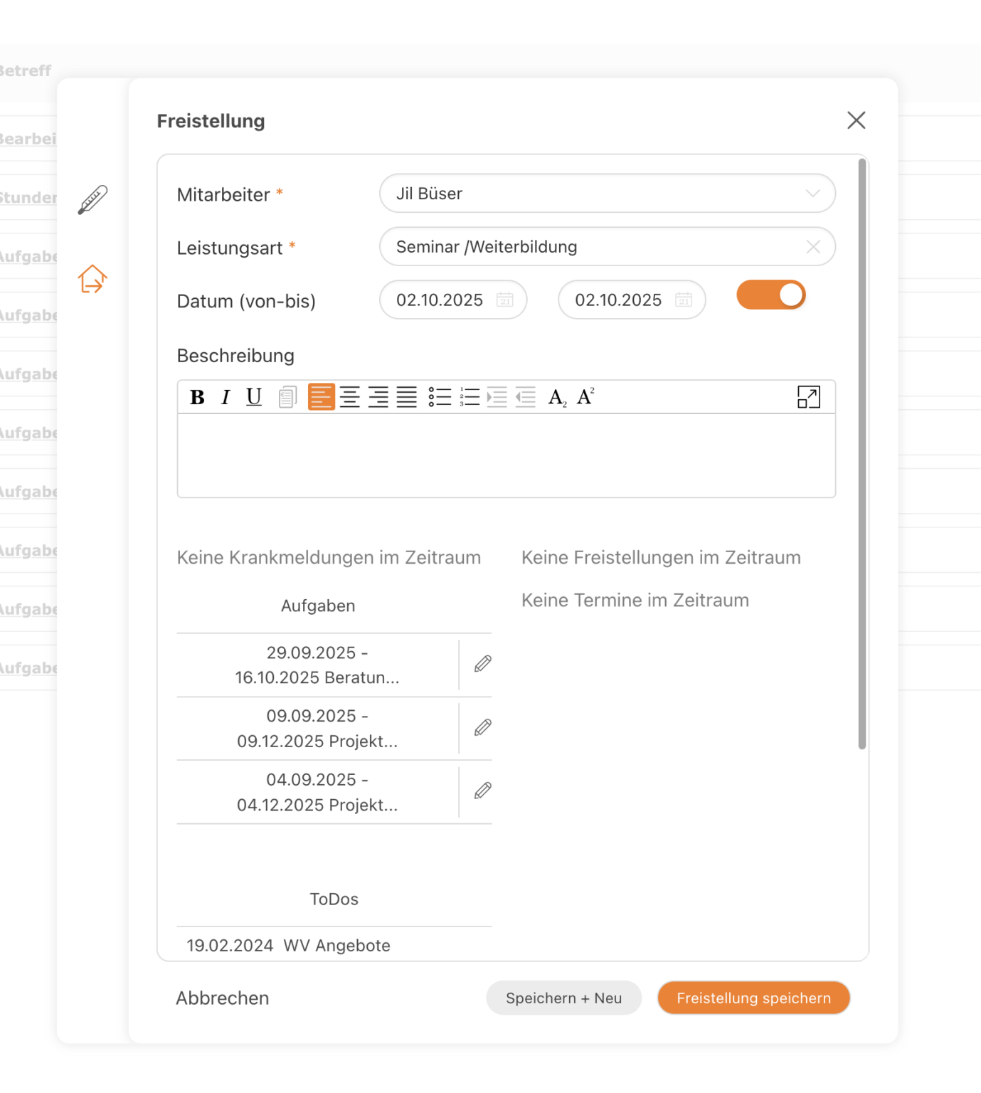 QuoJob News: das neue Freistellungstool - Agentursoftware Guide